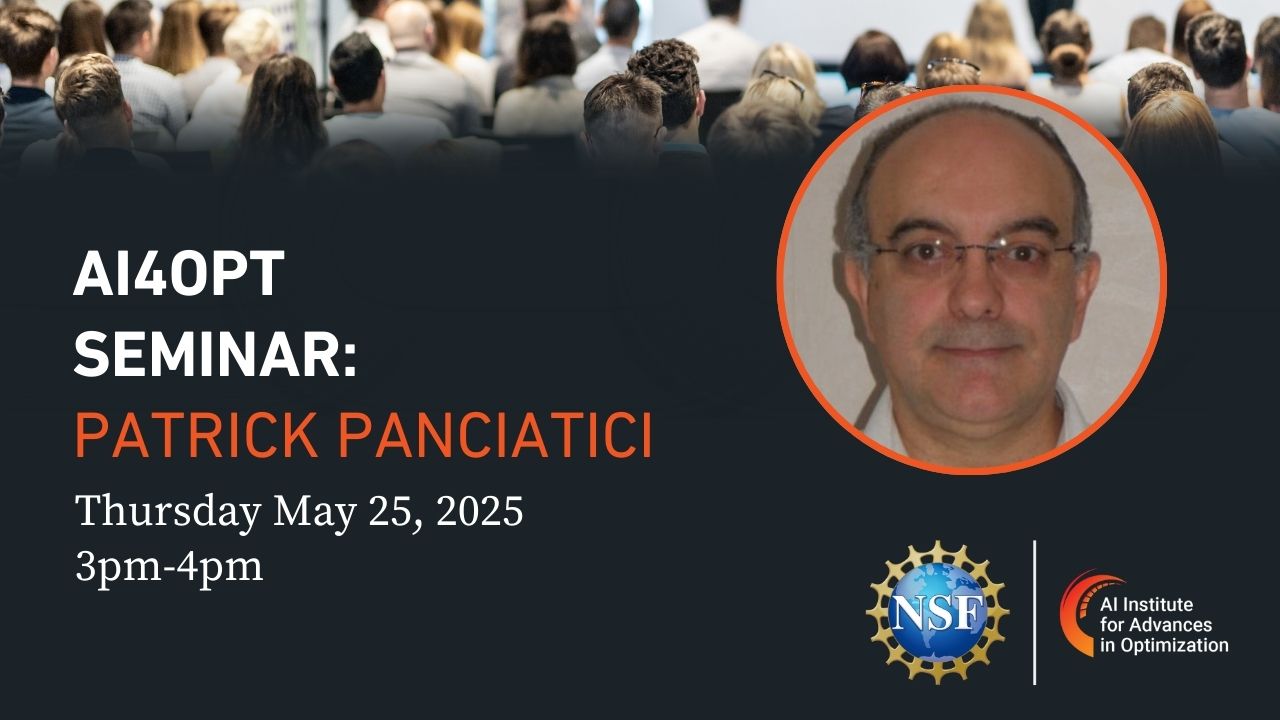 Seminar: Patrick Panciatici | Artificial Intelligence Institute for Advances in Optimization